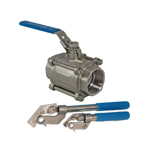 DEADMAN Ball Valve with Spring Return Handle - 316 SS, 3 piece Full ...